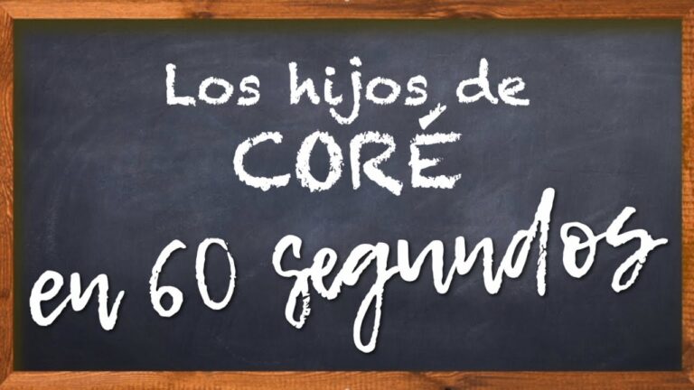La Fascinante Historia de los Hijos de Core en la Biblia: Fe, Rebelión ...